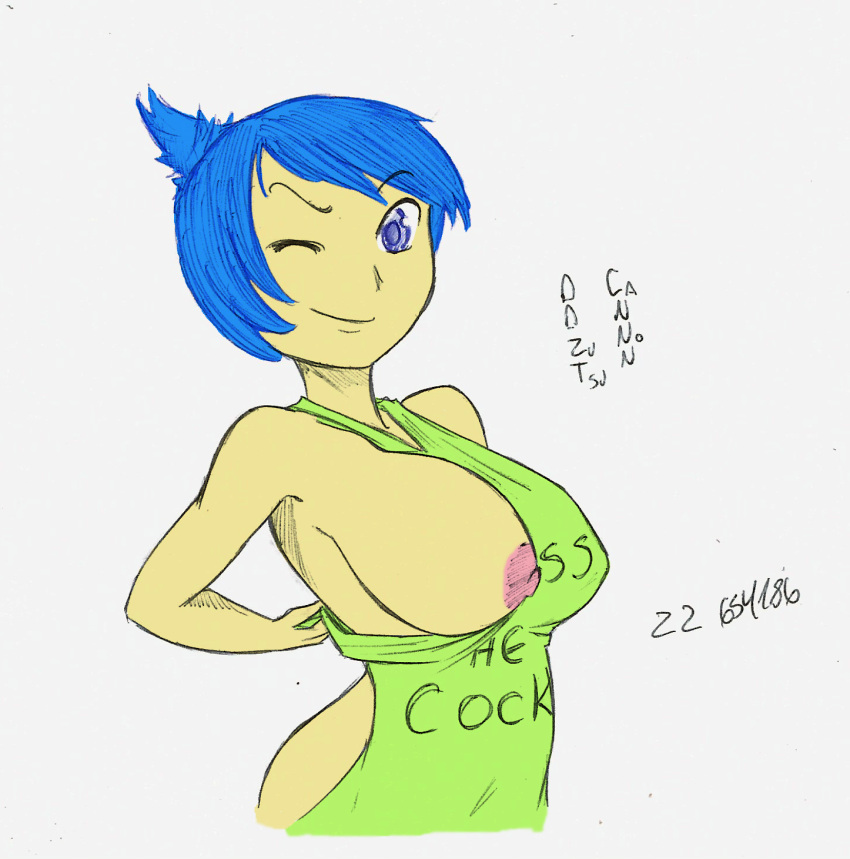 Rule 34 Apron Disney Inside Out Inside Out 2 Joy Inside Out Large Breasts Pixar Text 9096744
