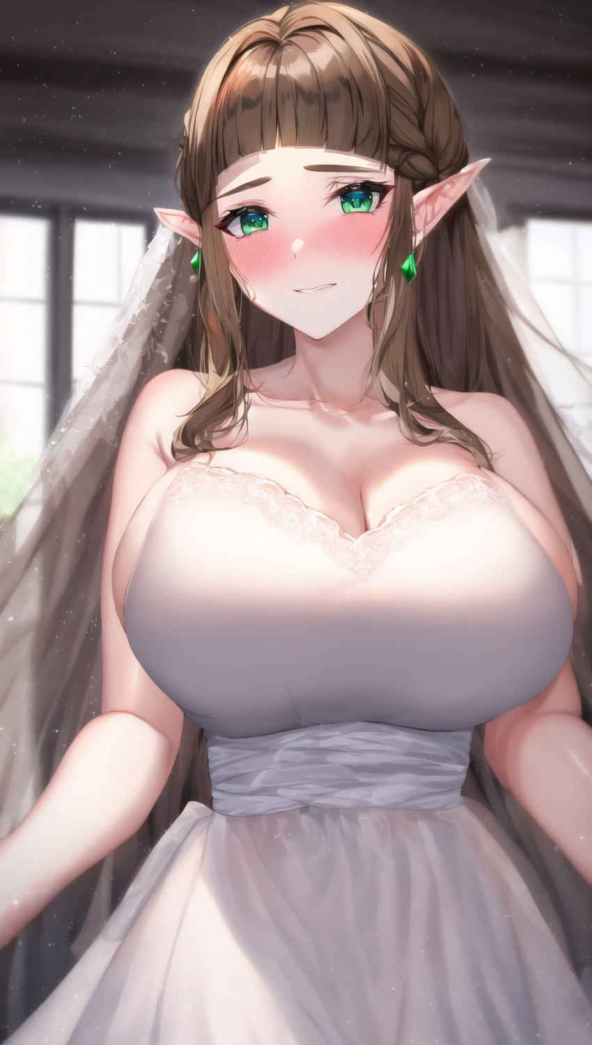 Rule 34 1girls Ai Generated Aroused Blush Braided Hair Brown Hair Elf