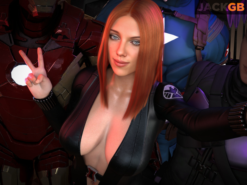 Rule 34 1girls 3boys 3d Athletic Female Avengers Big Breasts Black 4153