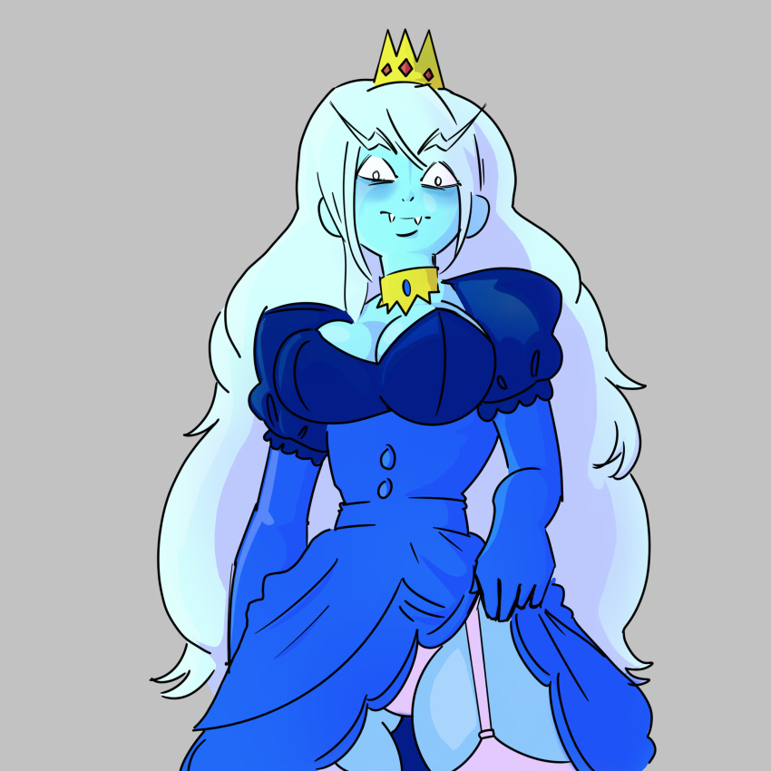 Rule 34 Adventure Time Blue Dress Blue Skin Ice Queen Ice Queen Adventure Time Showing