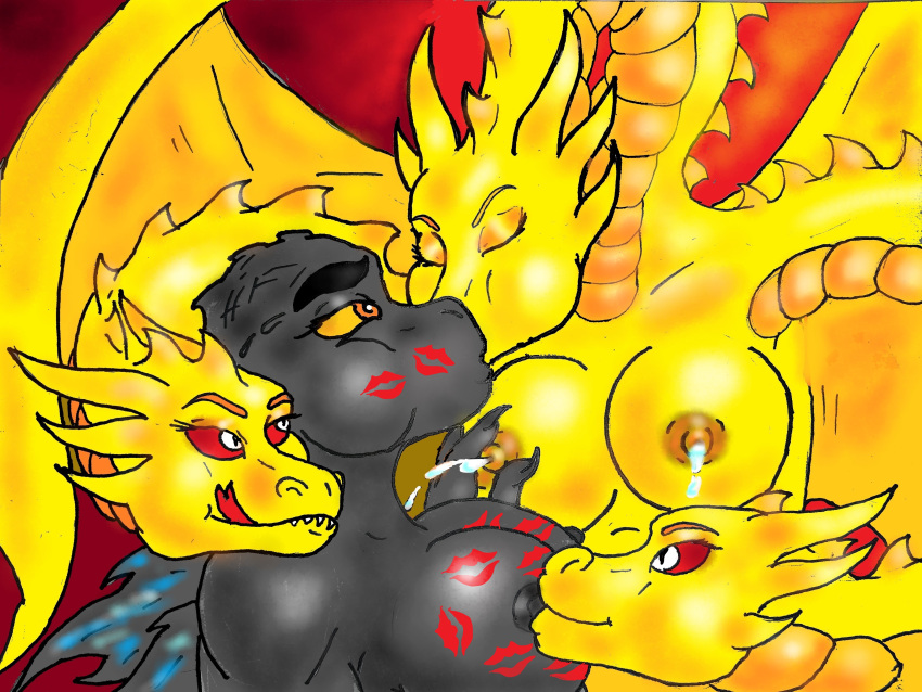 Rule 34 Big Breasts Breast Grab Breasts Milk Ghidorah Species 0893