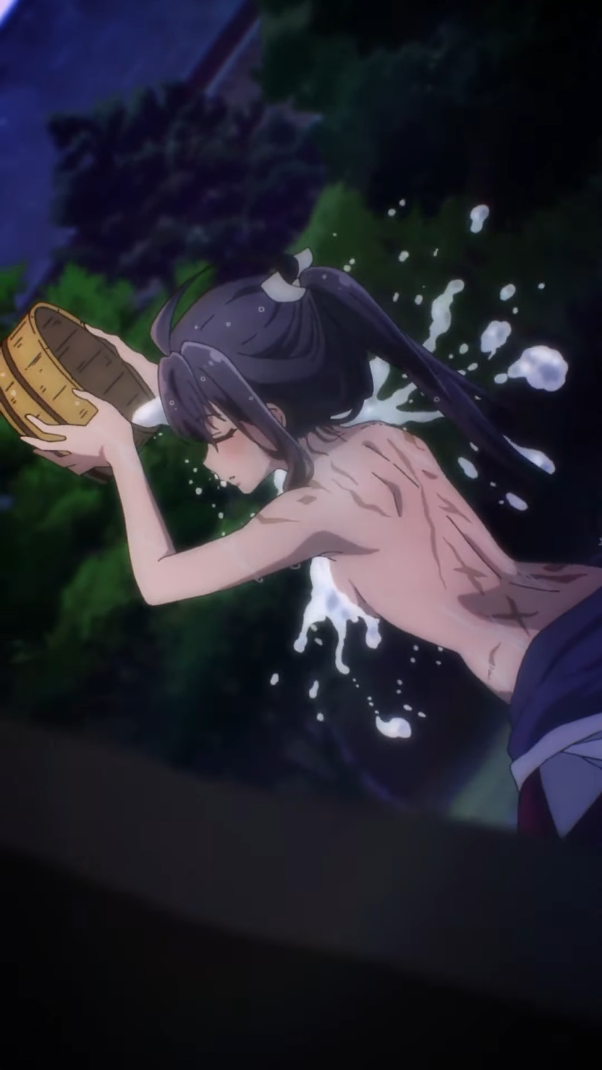 Rule 34 1girls Bathing Breasts Closed Eyes Convenient Censoring
