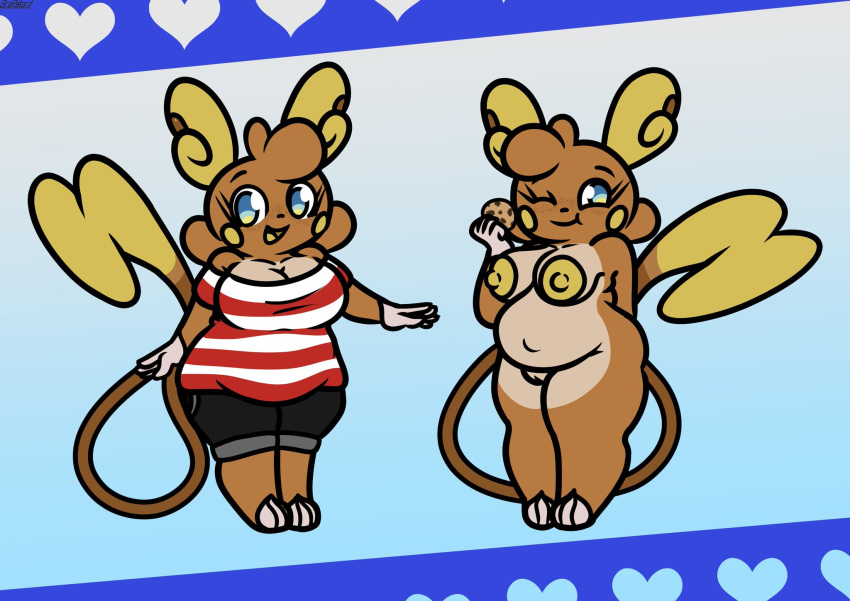 Rule 34 Alolan Raichu Anthro Breasts Brokenrekordbro Chubby Female