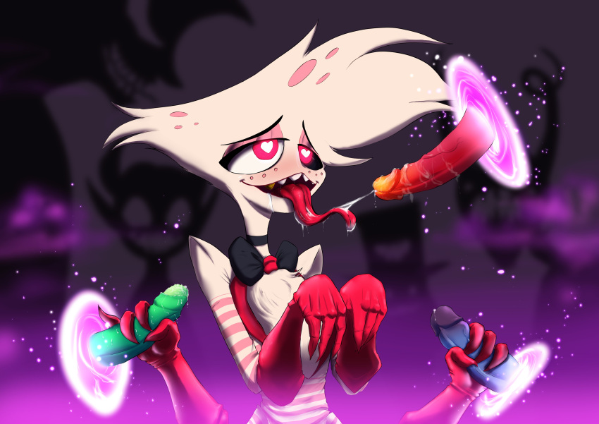 Rule 34 Angel Dust Hazbin Hotel Blue Penis Cum Cum On Tongue Demons