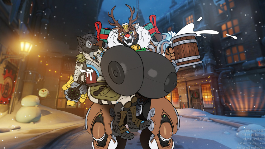Rule 34 Blizzard Entertainment Borisalien Furry Huge Breasts Omnic Orisa Outdoors Overwatch