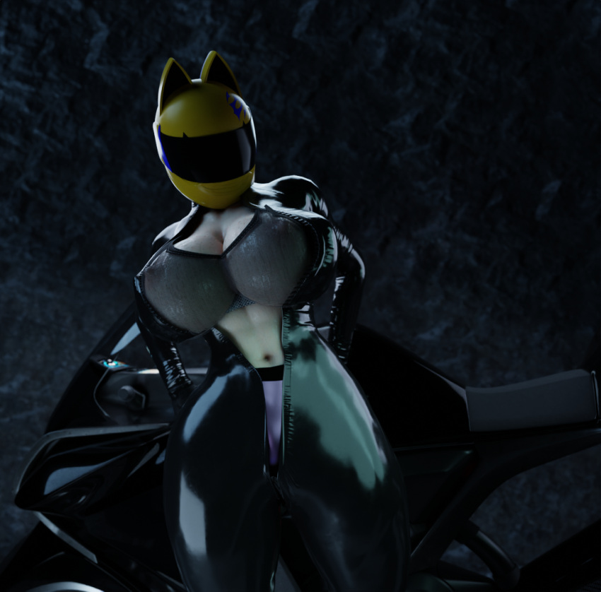 Rule 34 3d Cat Ears Celty Sturluson Dustyboyo Huge Breasts Latex 9009