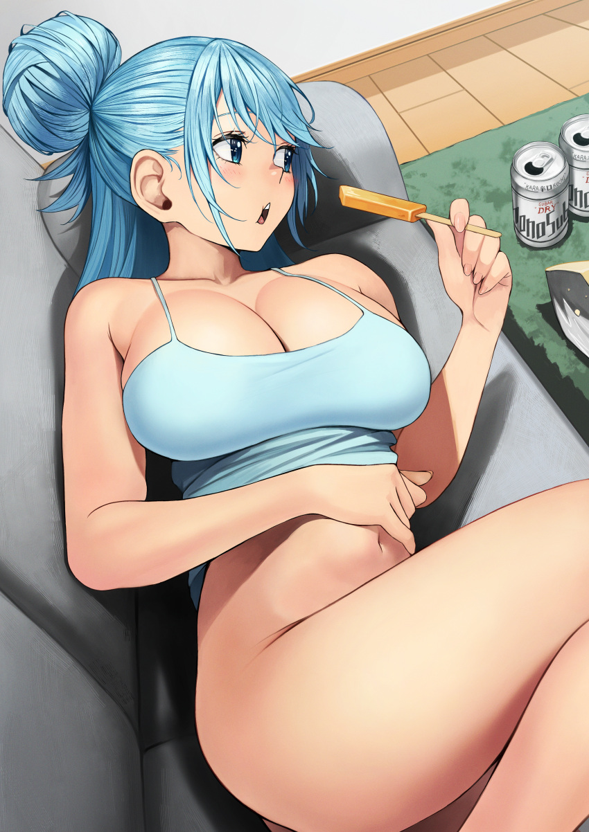 Rule 34 1girls Aqua Konosuba Blush Bottomless Female Female Only