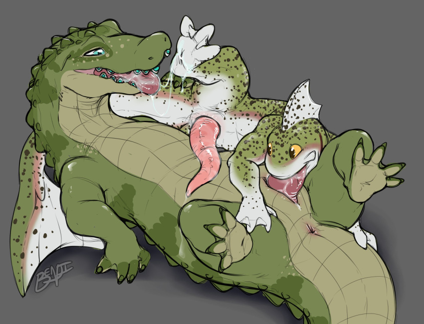 Rule 34 69 Position Alligator Alligatorid Anthro Anus Bedroom Eyes Benji Artist Benji