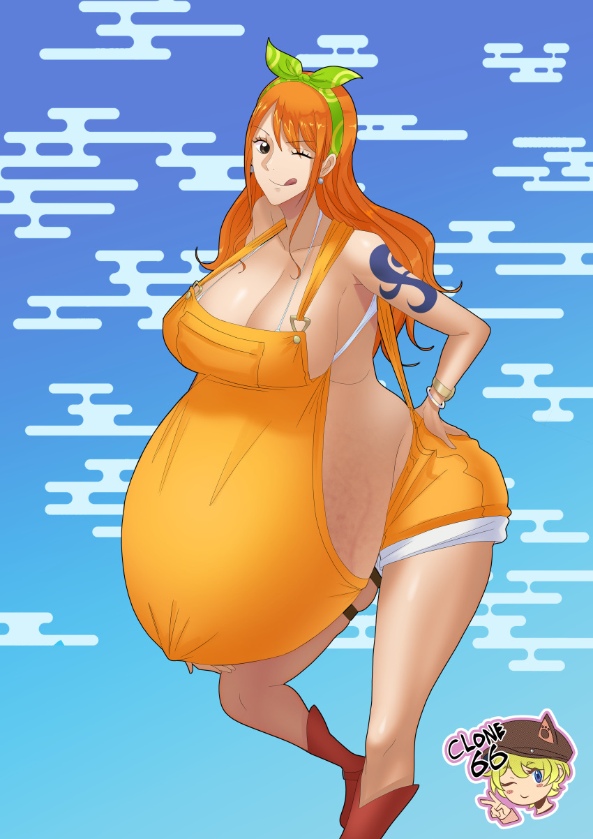 Rule 34 1girls Big Belly Clone66 Female Female Only Hyper Belly Nami One Piece One Piece One