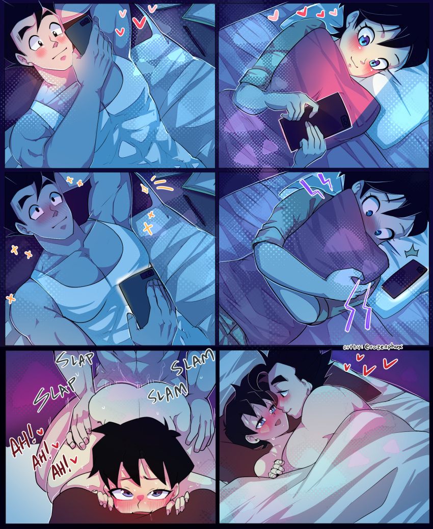 Rule 34 1boy 1girls Armpits Bed Black Eyes Black Hair Blue Eyes Blush 5872