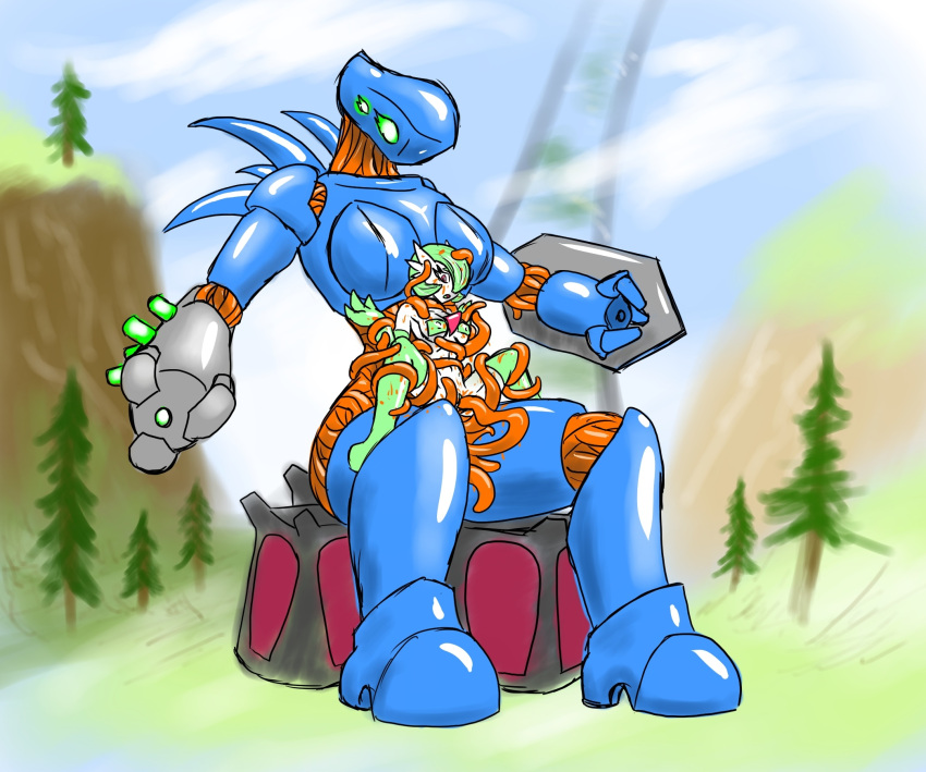 Rule 34 Alien Asphyxiation Boob Armor Breasts Choking Clothing Crate Eel Female Female Female