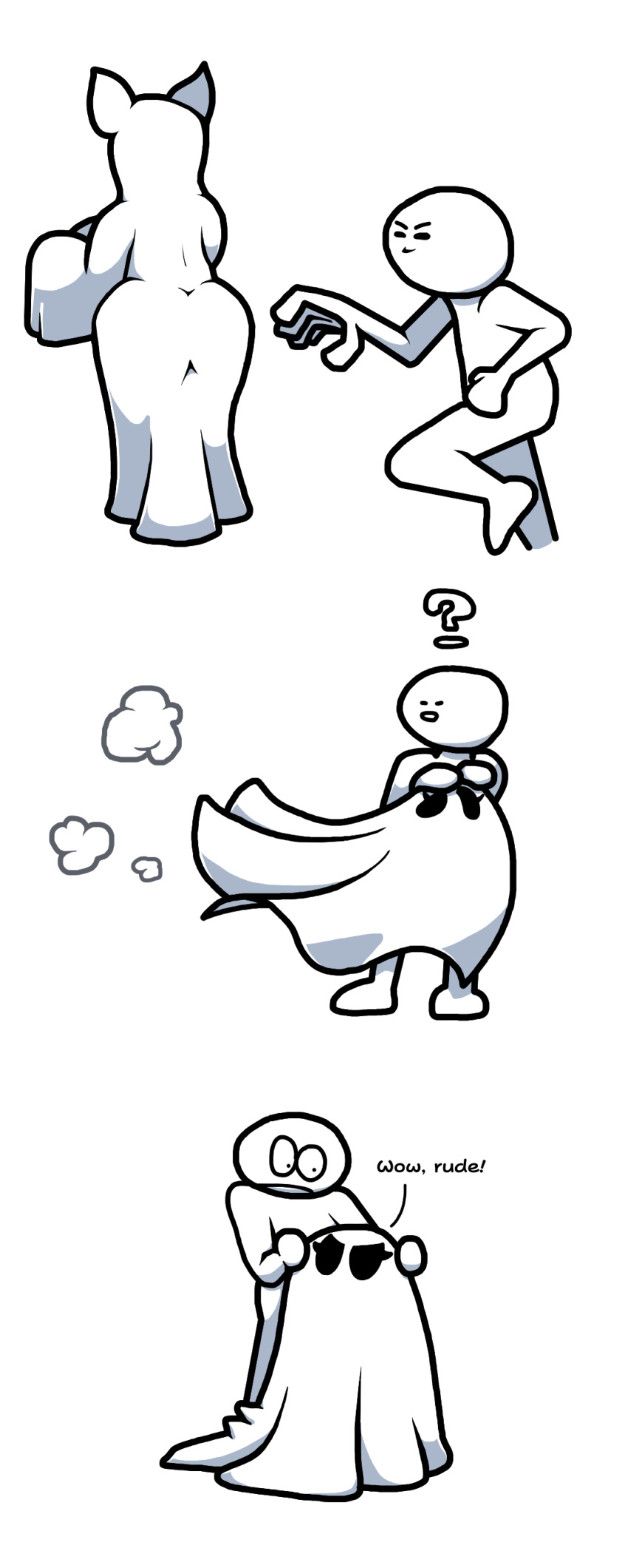 Rule 34 Bed Sheet Bedsheet Ghost Chabble Comic Ghost Girl Hollow Large Ass Teasing Viewer