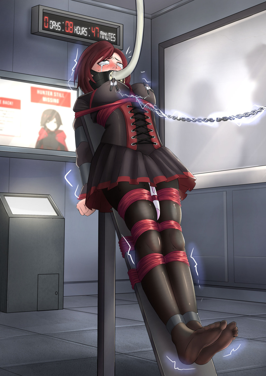 Rule 34 1girls Bondage Bound Chains Corset Crying Crying With Eyes 4183