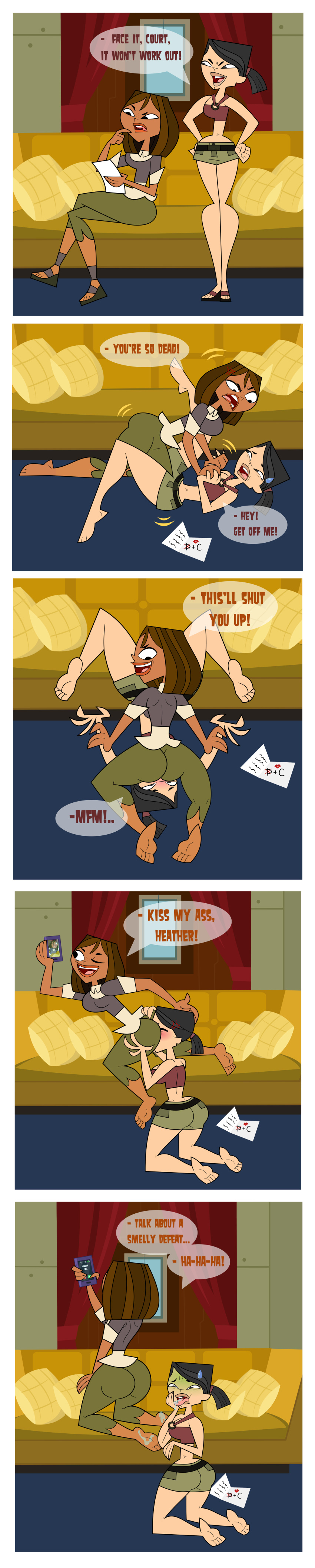 Rule 34 2girls Ass Butt Comic Courtney Tdi Dialogue Face In Ass
