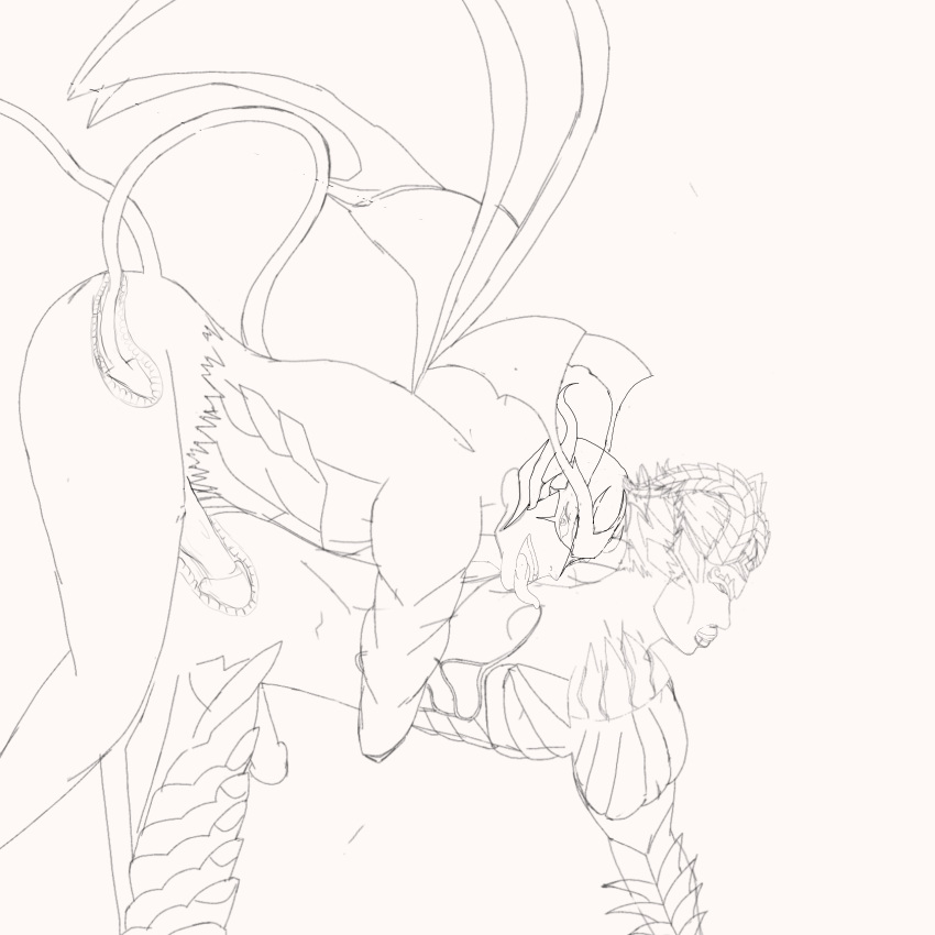 Rule 34 Akira Fudou Anal Sex Black And White Demon Devilman Finger In Mouth Gay Hairless