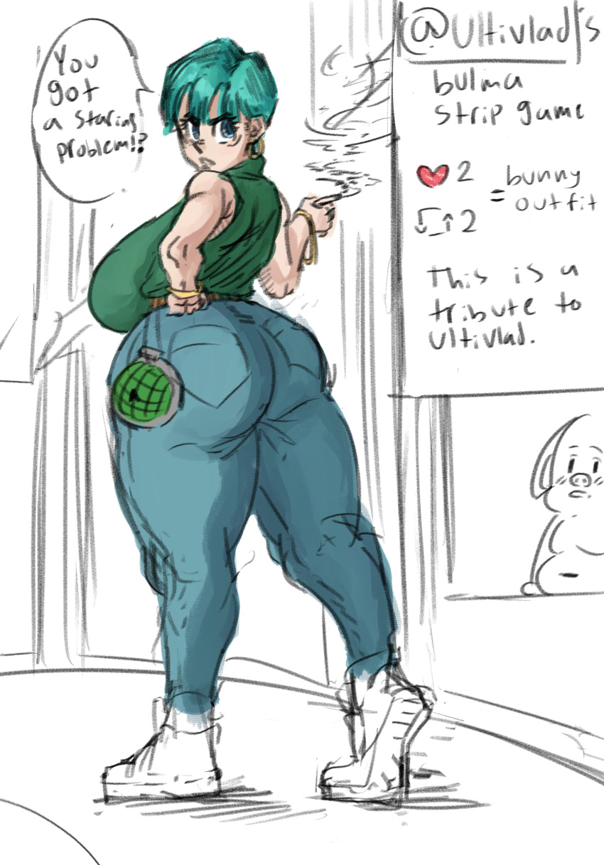 Rule 34 Big Ass Big Breasts Blue Eyes Blue Hair Bulma Briefs Color 9530