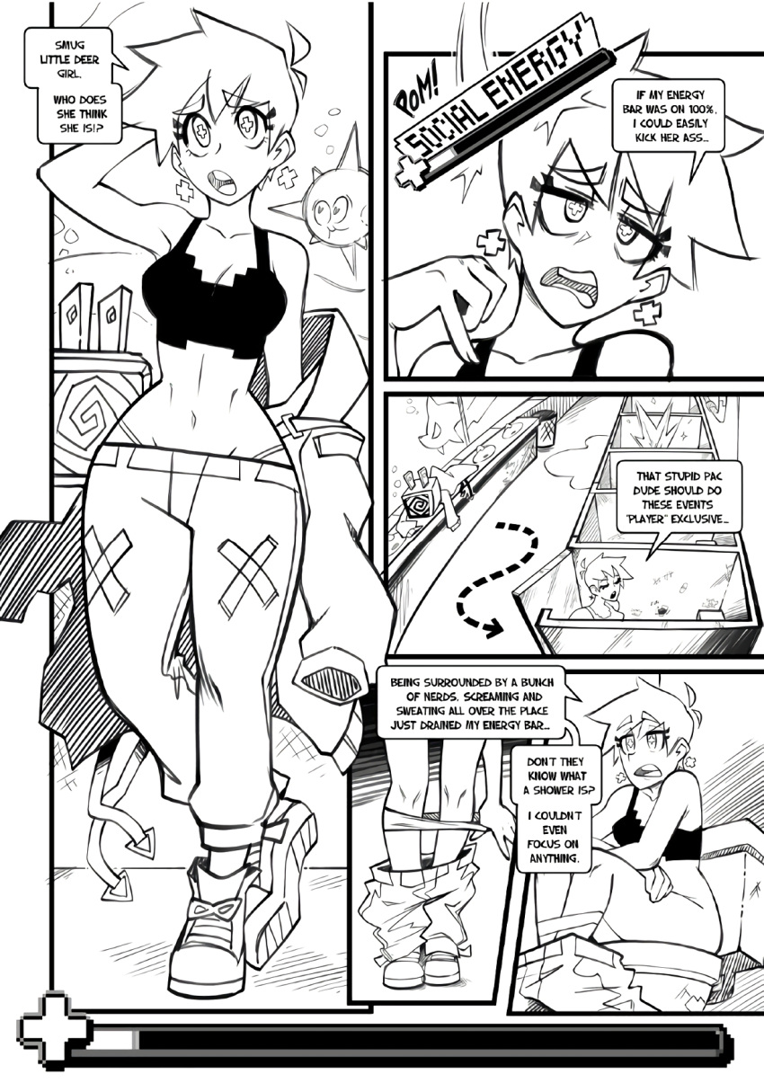 Rule 34 Comic English Text Female Gerph Mint Skarp World Monochrome