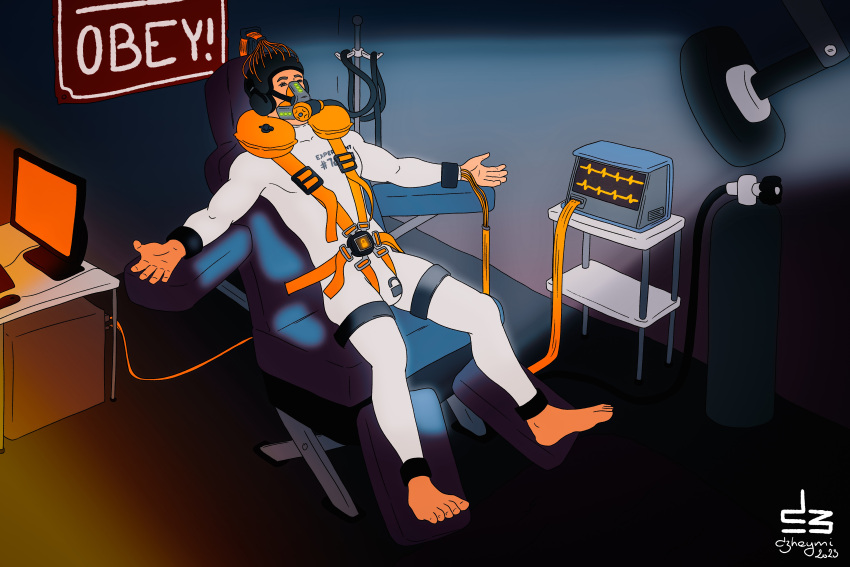 Rule 34 Bodysuit Brain Drain Brainwashed Brainwashing Gas Mask 7070