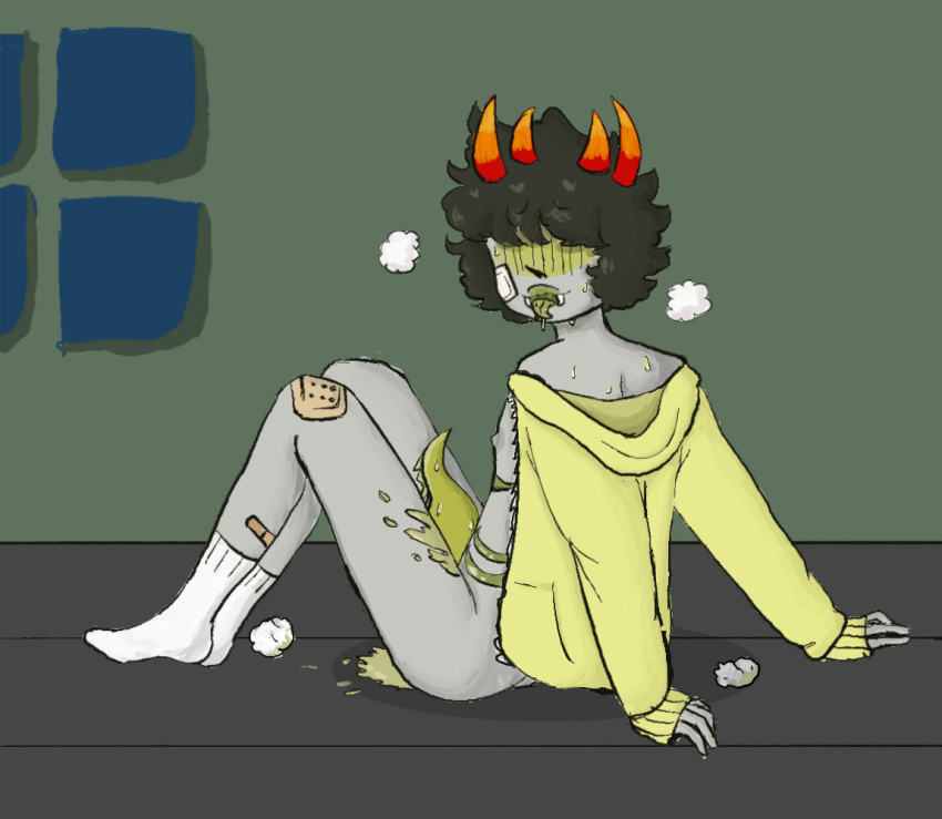 Rule 34 1boy Bandage Clothing Fangs Homestuck Horns Mituna Captor 8787