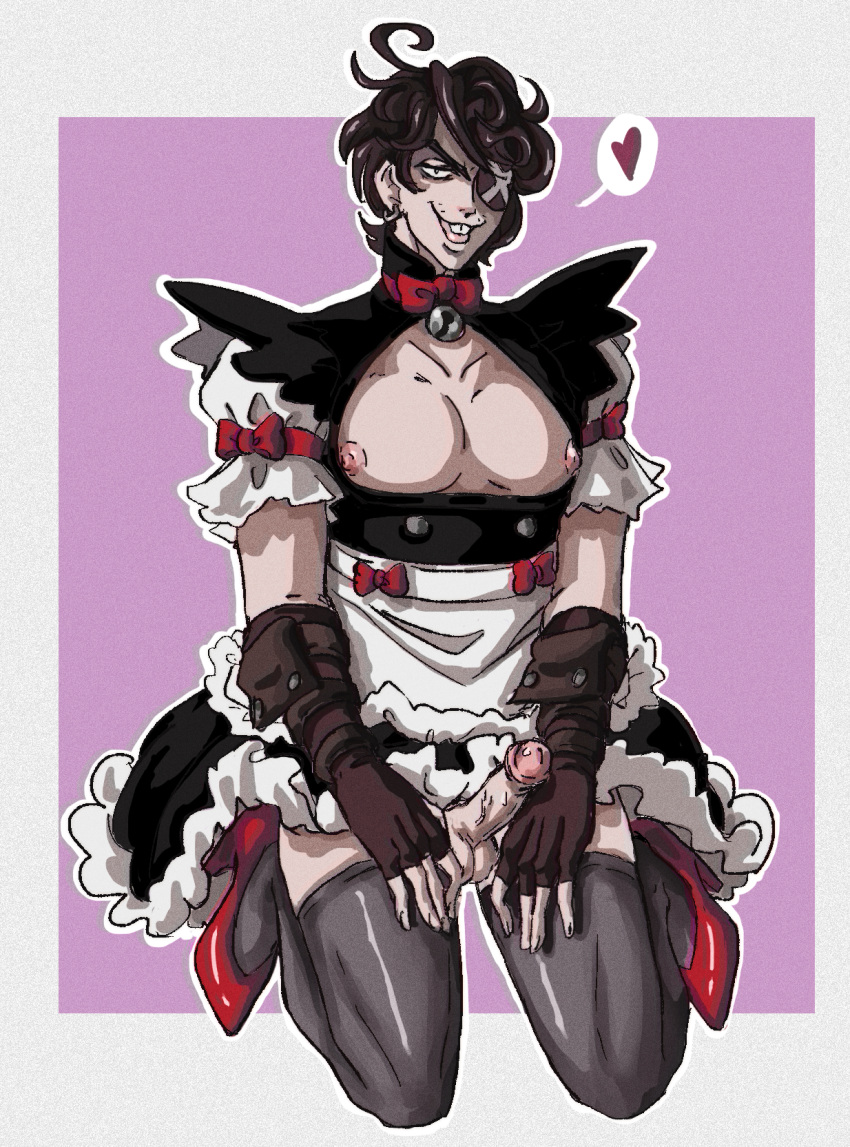 Rule 34 Bell Buckteeth Collar Curly Hair Earring Exposed Breasts Exposed Nipples Exposed Penis
