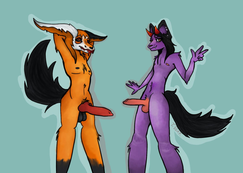 Rule 34 2 Horns Anthro Balls Big Penis Black Balls Black Ears Black