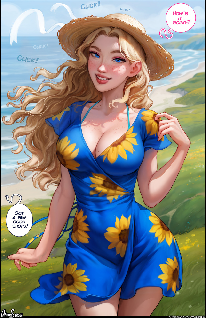 Rule 34 1girls Aroma Sensei Big Ass Big Breasts Blonde Hair Blue Eyes