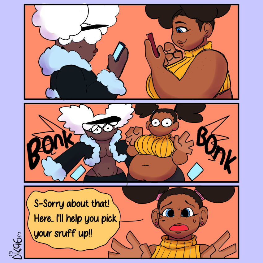Rule 34 2girls Afro Puffs Big Belly Big Breasts Chubby Female Comic
