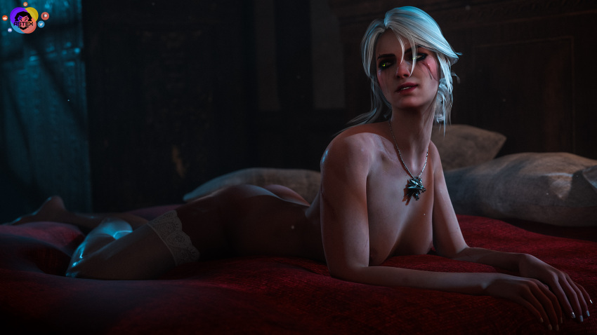 Rule 34 3d Ass Astex Bed Breasts Ciri Female Green Eyes Lingerie 3803
