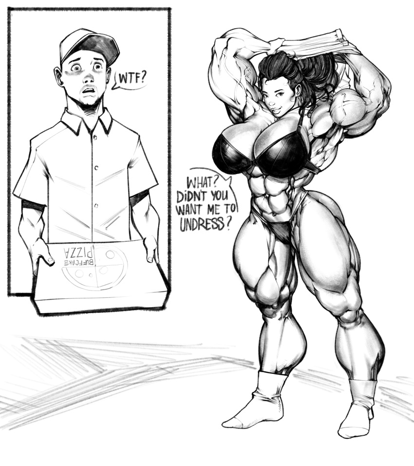Rule 34 Abs Ass Visible Through Thighs Bigger Female Black And White