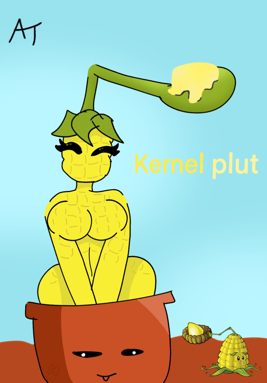 Rule 34 Flower Pot Pvz Flower Pot Kernel Pult Pvz Plant Girl Plants Vs Zombies Round