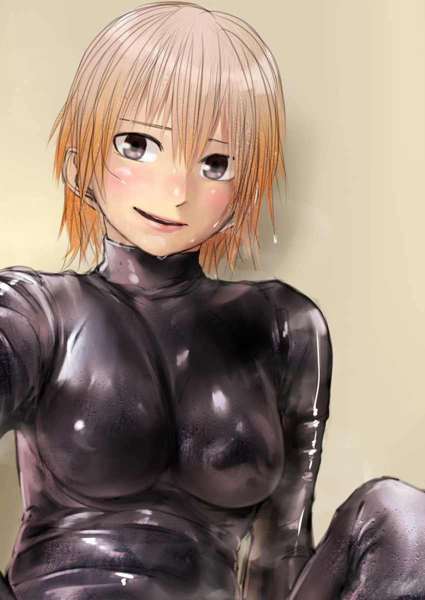 Rule 34 Blonde Hair Blush Kilye 4421 Latex Bodysuit Looking At Viewer 8193
