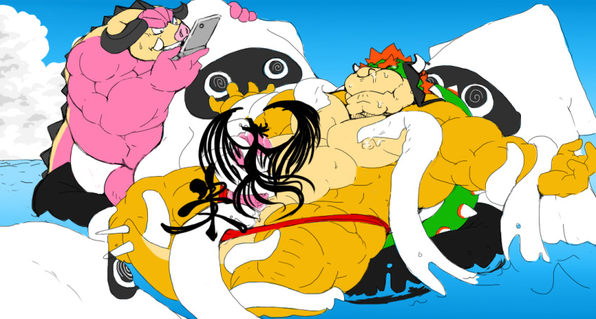 Rule 34 Blooper Bowser Green Shell Horns Koopa Male Only Mario 9085