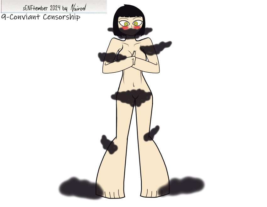 Rule 34 Black Hair Black Hair Female Blue Ink22 Blush Blush